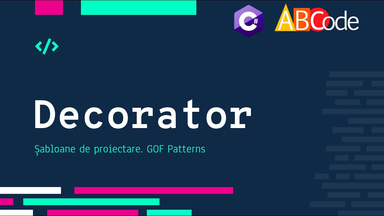 Decorator. Sabloane GOF. Design Patterns [Romana] - YouTube
