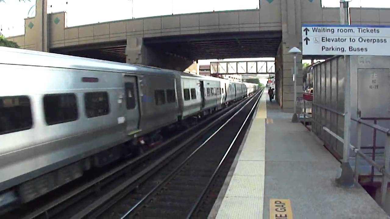 MTA Long Island Railroad M7 Train Blowing By Mineola Station - YouTube