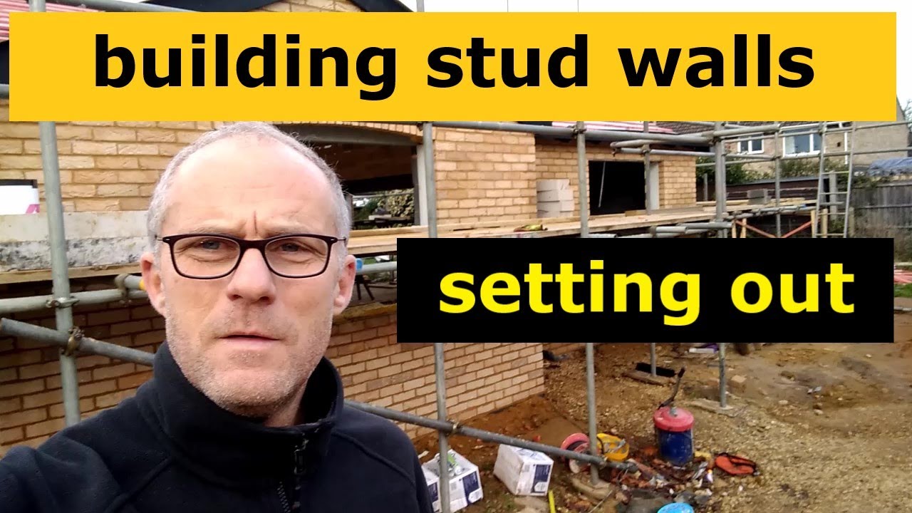 How to build timber stud walls in a new build project. - YouTube