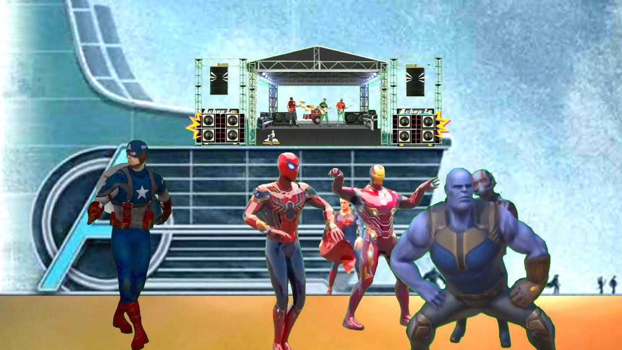 Dancing With Superhero Toys ‼️ Thanos, Spiderman, Iron Man, Superman ...