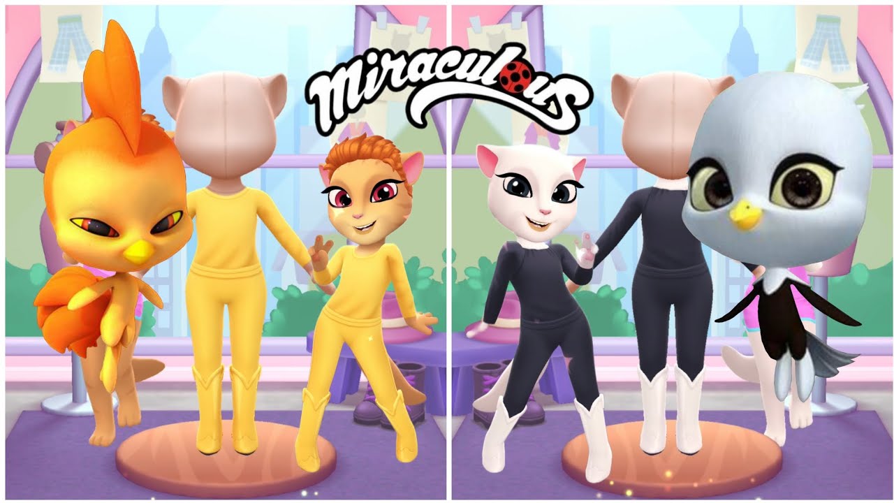 Orikko vs Liiri Kwamis My Talking Angela 2 New Update Cosplay - YouTube