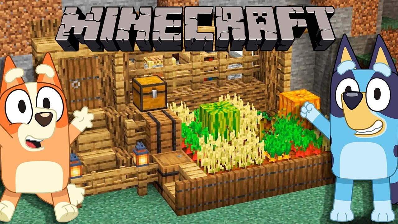 Bluey Plays Minecraft 5 - YouTube