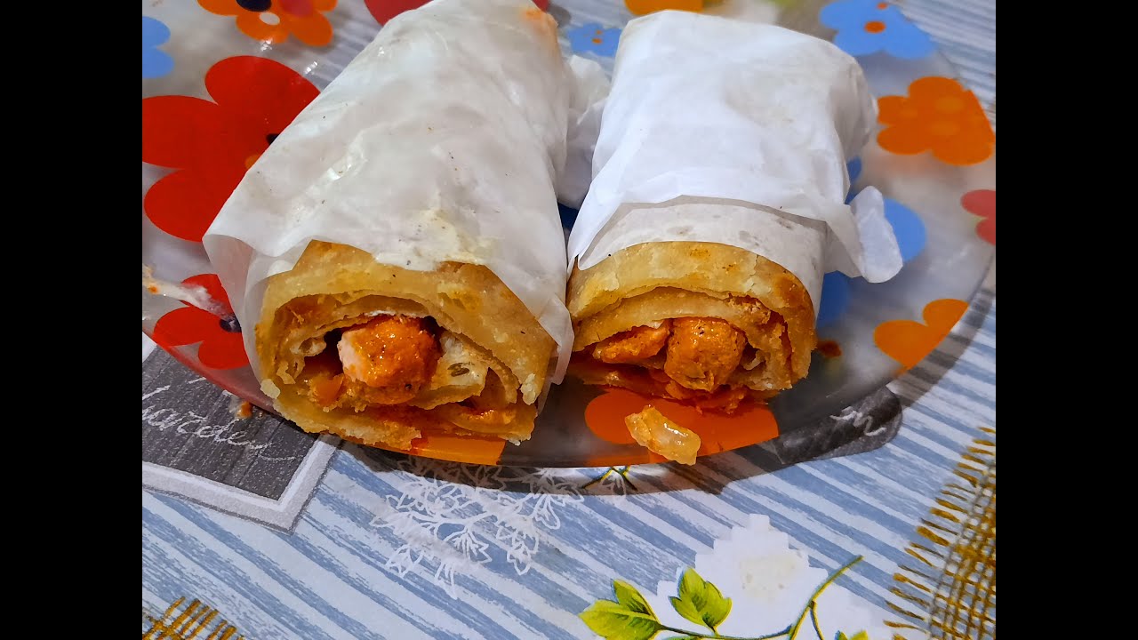 Spicy Chicken BBQ Paratha Roll / simple and easy cook/ Fastcook recipes ...