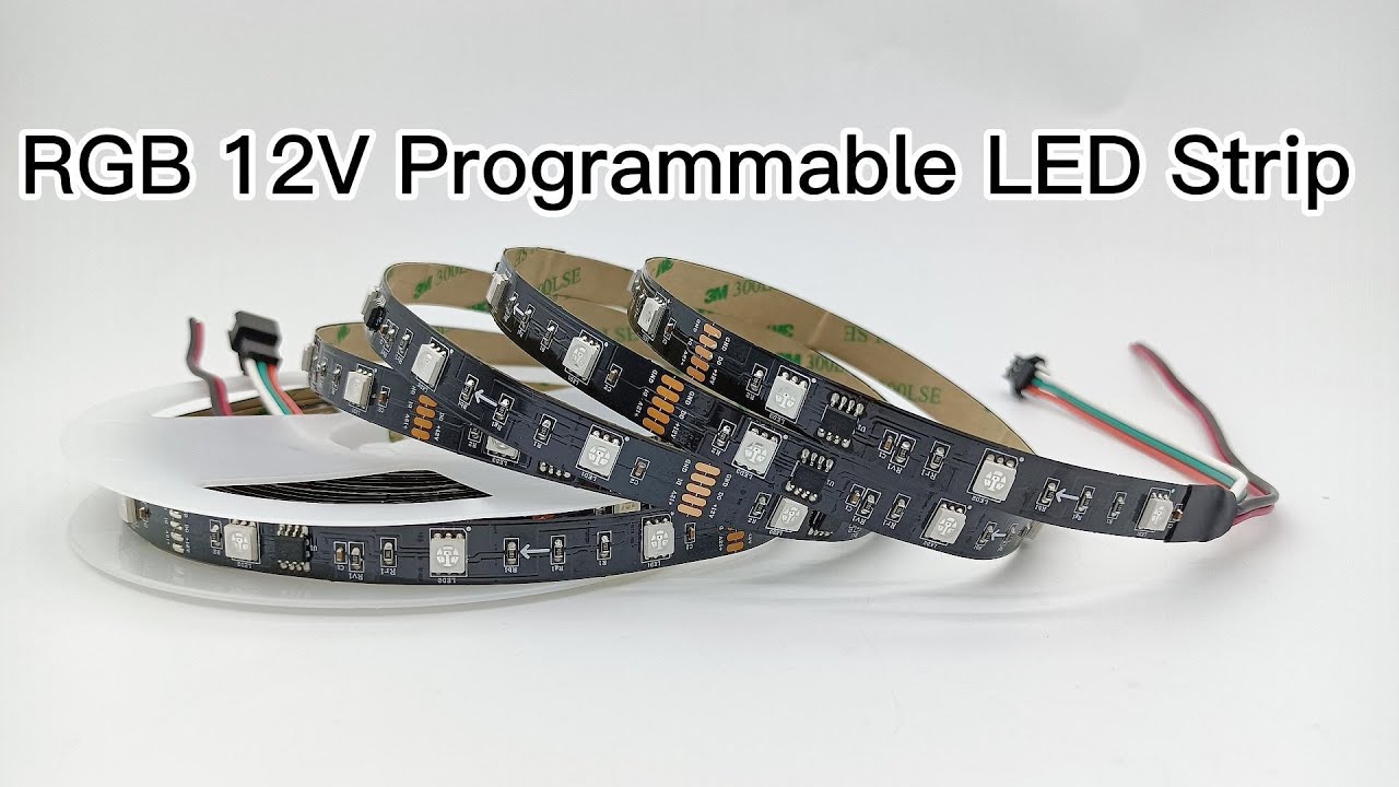 RGB 12V Programmable LED Strip - YouTube