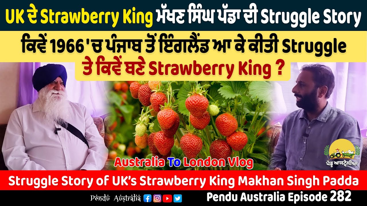 Struggle Story of UK’s Strawberry King Makhan Singh Padda~Pendu ...
