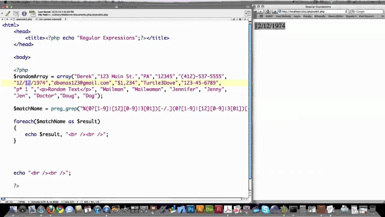 Web Design And Programming Pt 8 Php Regex Youtube 6289