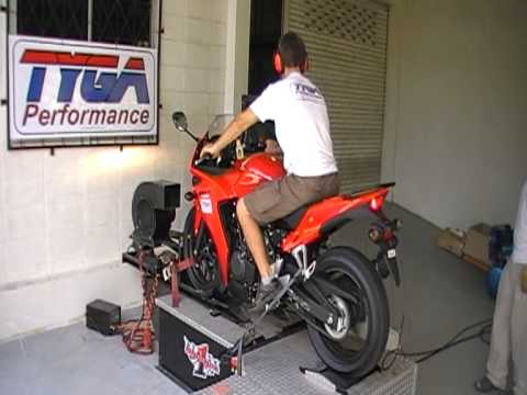 DYNO CBR500R All Stock www.tyga-performance.com - YouTube