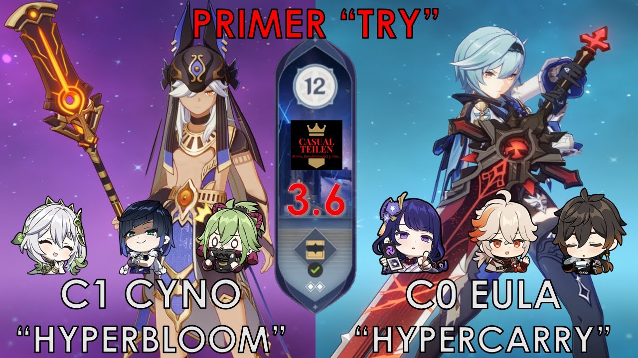 C1 Cyno "Hyperbloom" & C0 Eula "Hypercarry" | ABISMO 3.6 PRIMER INTENTO ...