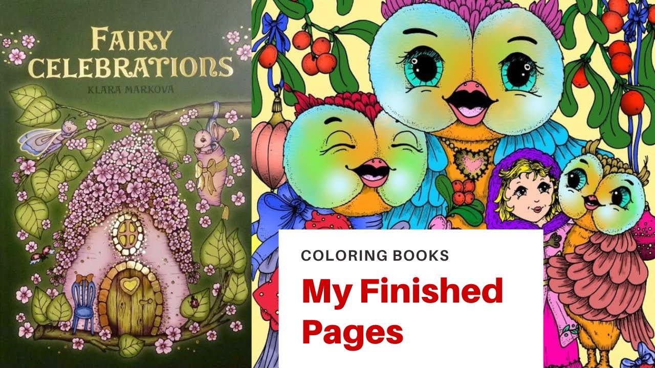 Klara Markova Coloring Books. My Finished Pages - YouTube