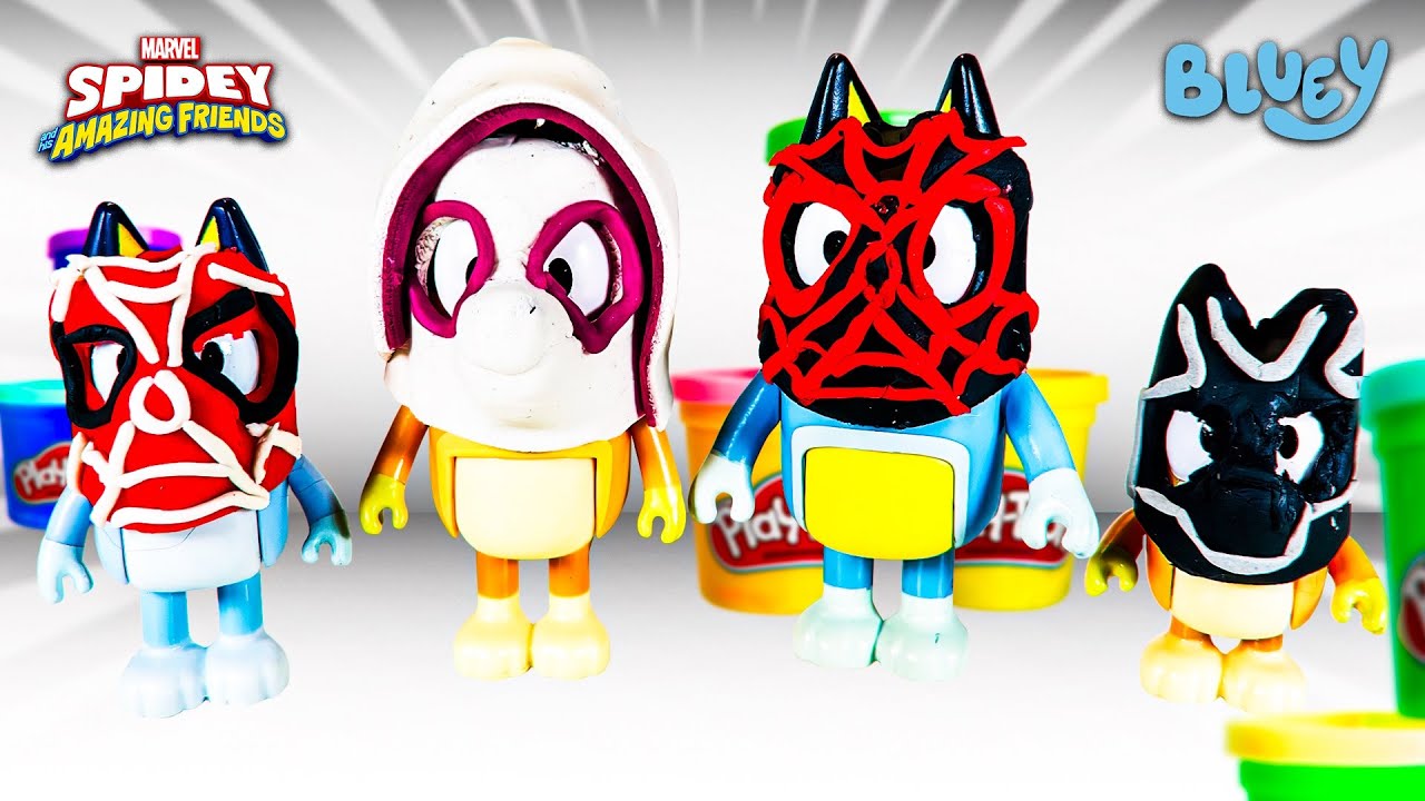 BLUEY- DIY Play Doh Spidey's Amazing Friends Dress Up - YouTube
