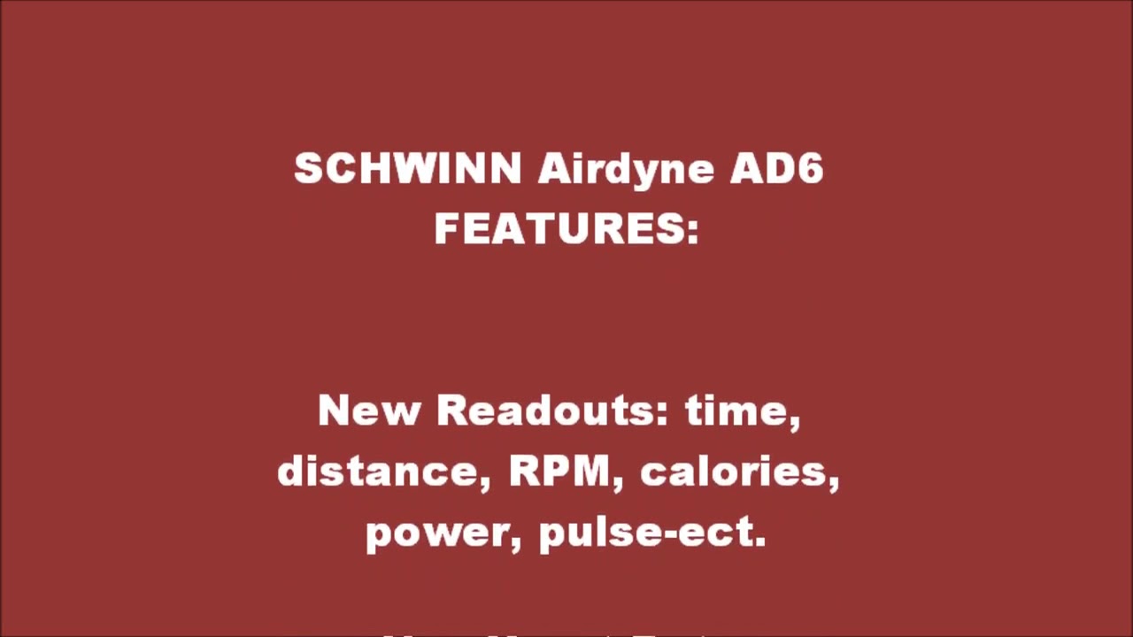 Schwinn Airdyne AD6 Exercise Bike - YouTube