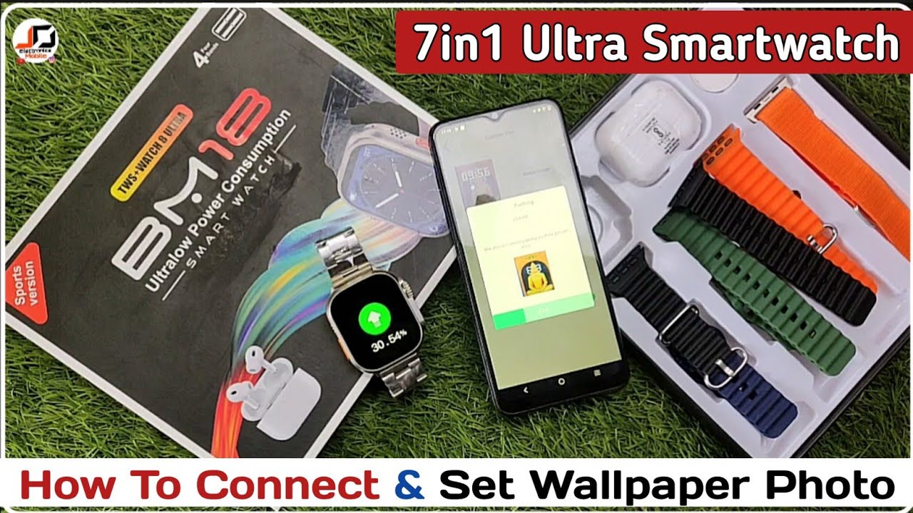 7in1 Ultra Smartwatch How to And Set Wallpaper Photo - YouTube