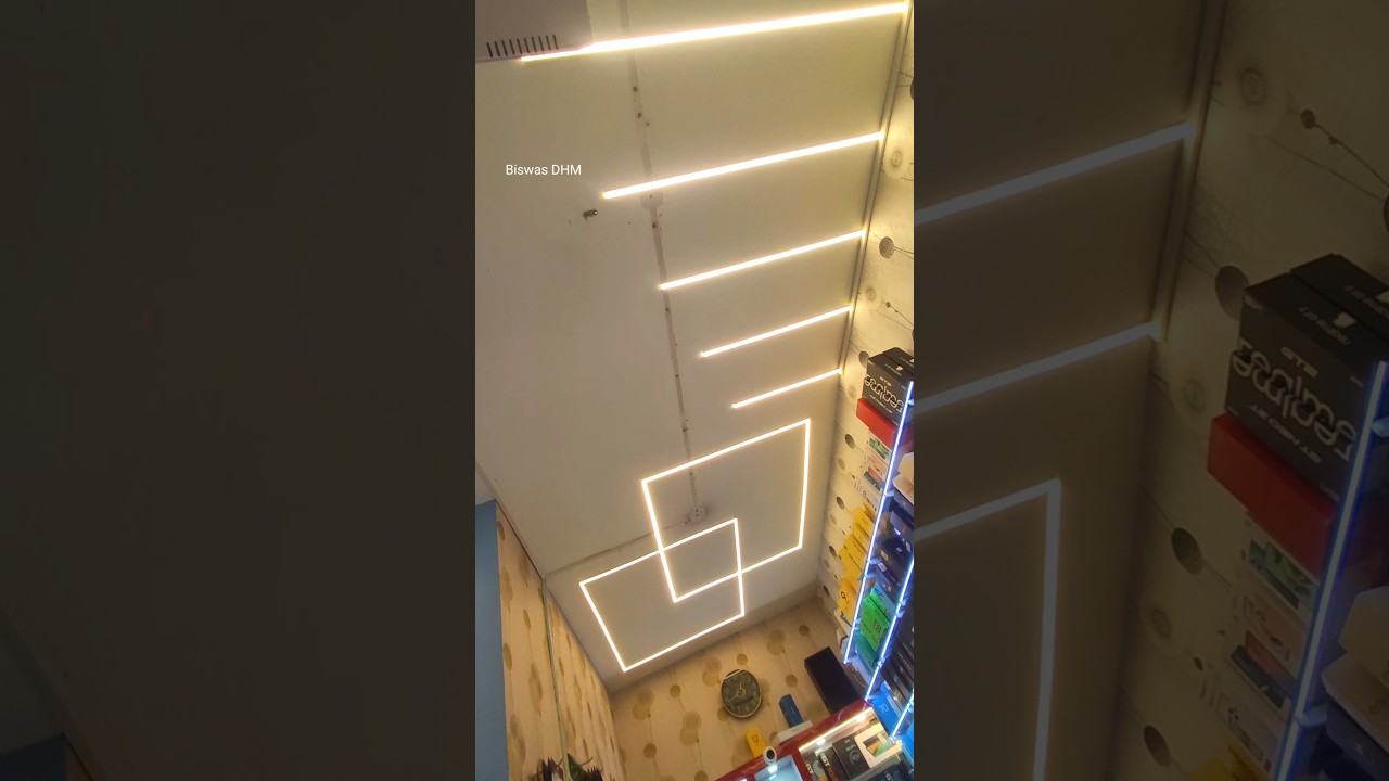 Profile Light Design On The Shop Ceiling - YouTube