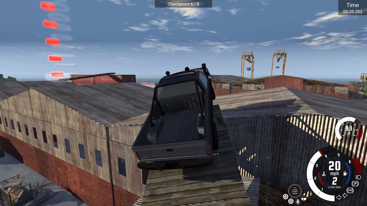 BeamNG Drive Scenario: Port Container Race 48s 149ms [Old WR] - YouTube