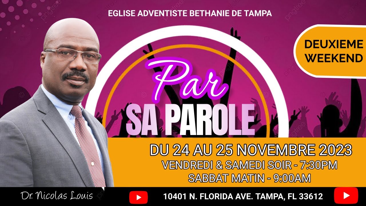 PAR SA PAROLE | Dr. Nicolas Louis | Saturday night - YouTube