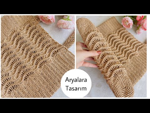 Aryalara Tasarım İmzalı Su Yolu Model Kol Çantası Yapımı 🌸Bu çantaya bayılacaksınız 🌸 #crochetbag