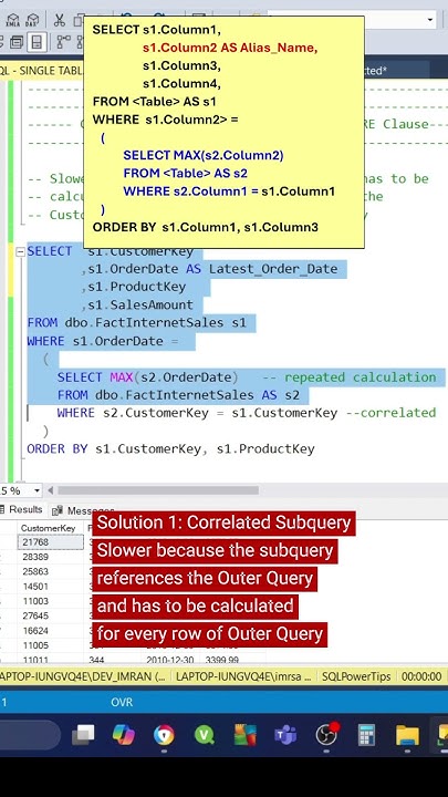 Sql Where Clause Correlated Subqueries Vs Subquery Joins P4 Sqltips
