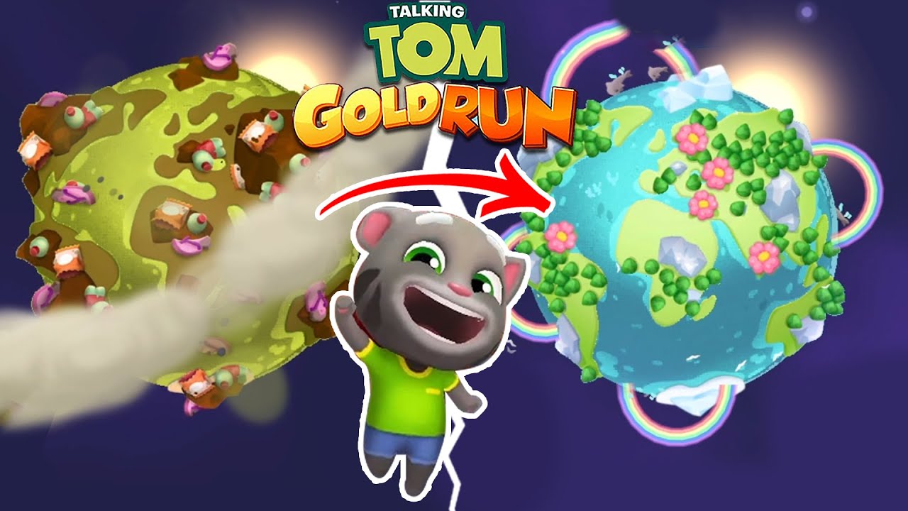 TALKING TOM GOLD RUN 🤩 FULL UPGRADE CLEAN THE PLANET 🌍 - TALKING TOM ...