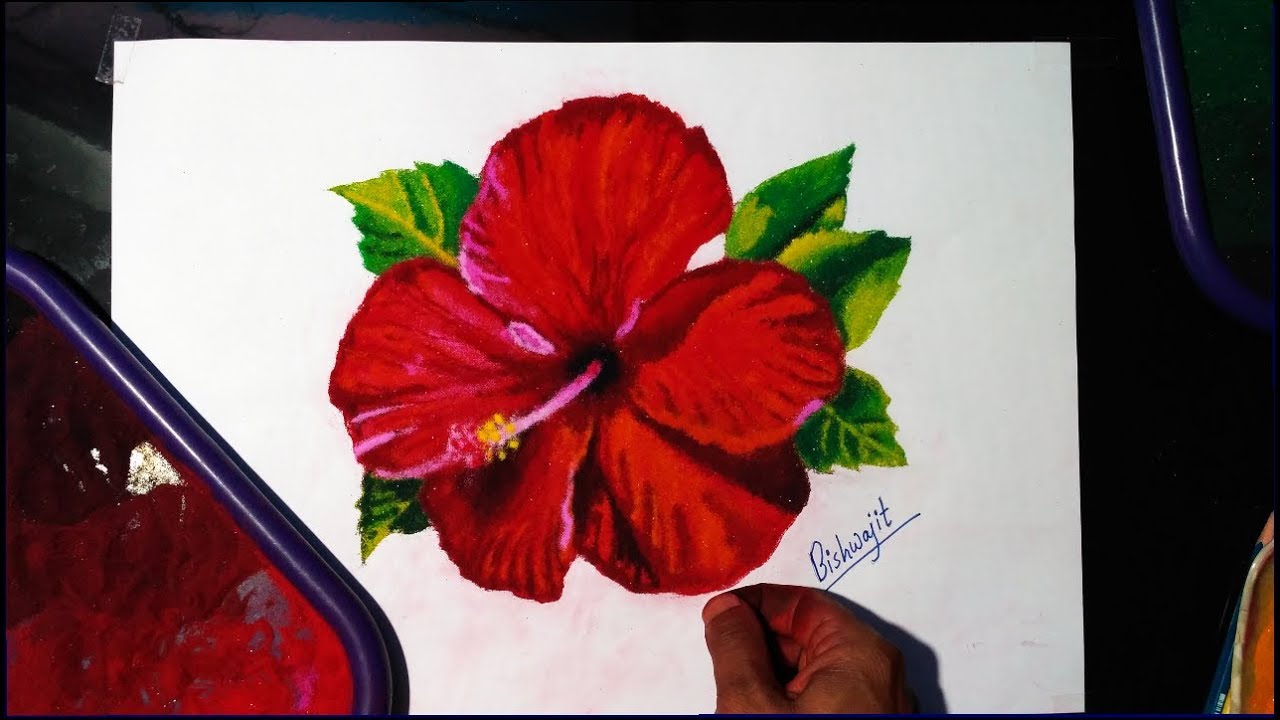 Flower Rangoli Hibiscus Flower Rangoli