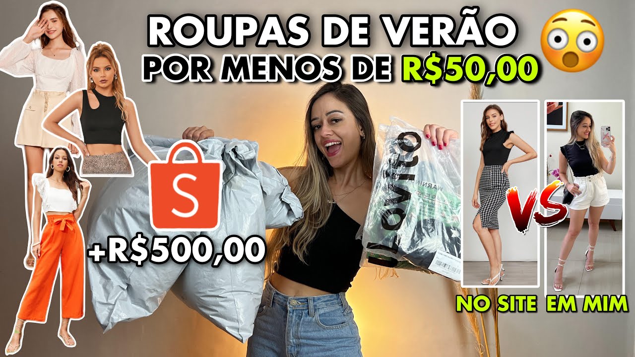 PROVANDO ROUPAS BARATAS VERÃO SHOPEE | ROUPAS TENDÊNCIA VERÃO 2023 ...