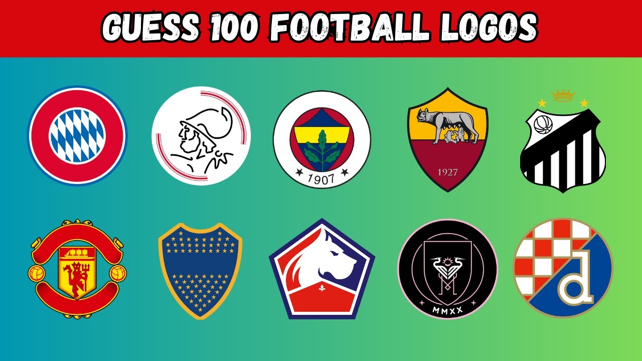 Guess 100 Football Teams | Football Clubs Logo Quiz | Football Quiz ...