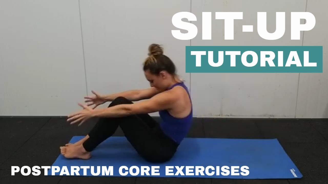 Sit Up Tutorial | Postpartum Core Exercises (Advanced) - YouTube