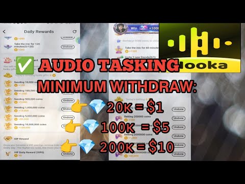 HOOKA APP🪸 AUDIO TASKING NEED RECHARGE TO UNLOCK 🔓 NEW TASK HOST #earning  
