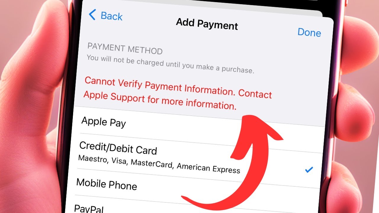 Cannot verify payment information contact apple support for more ...