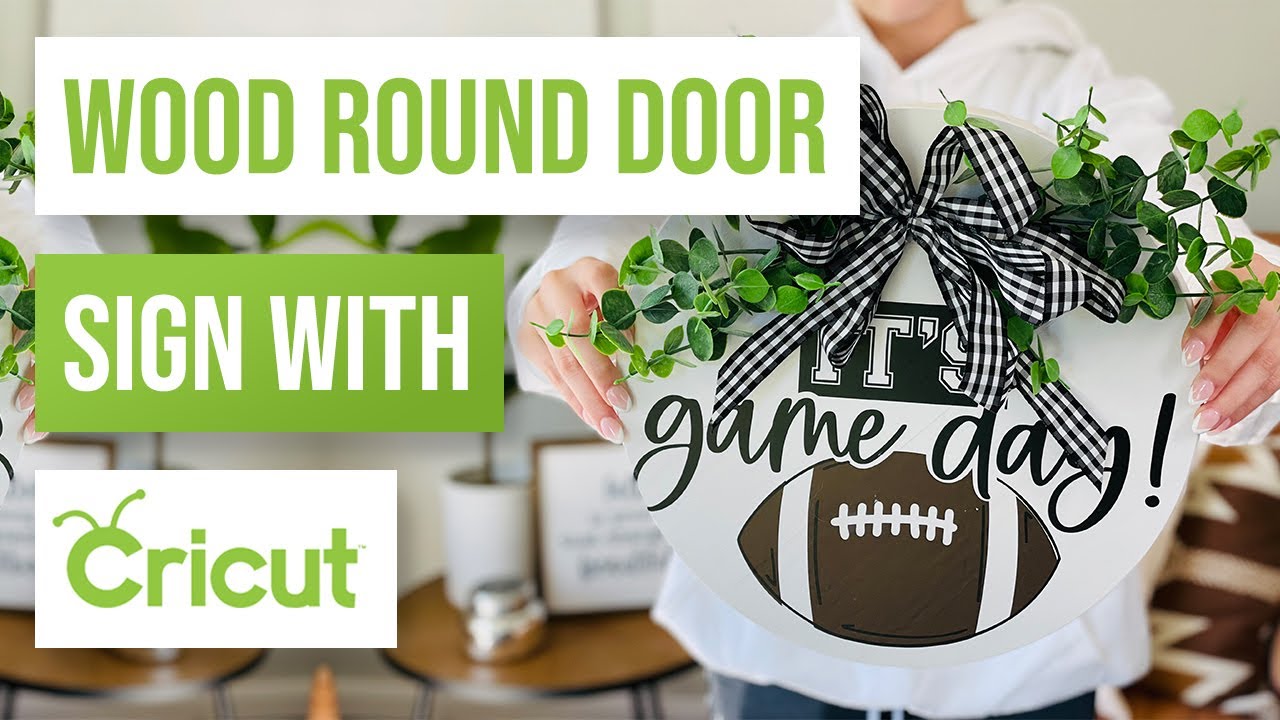 ⭕️ Wood Round Door Sign With Cricut - YouTube