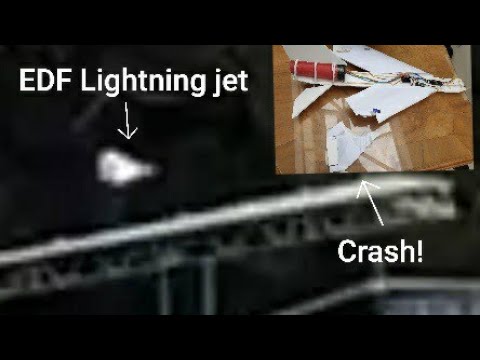 DIY EDF English Electric Lightning Jet pt2 (maiden) + huge crash! - YouTube