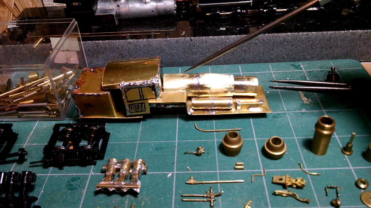 HO Scale Shay scratch build brass part 2 - YouTube