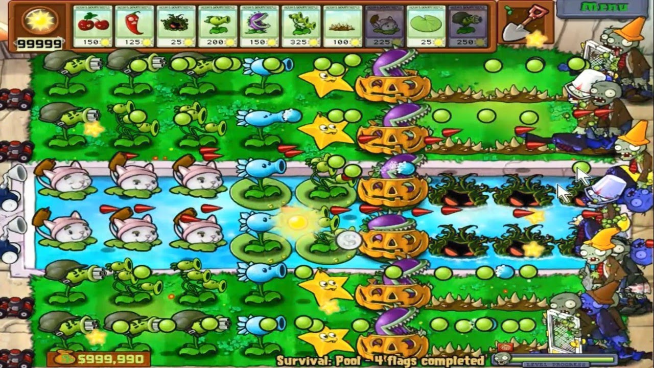 Plants vs Zombies PVZ POOL - YouTube