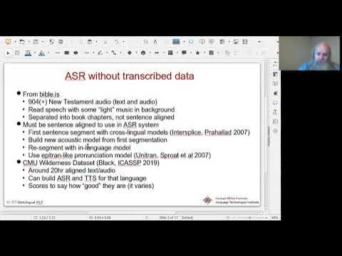 CMU Multilingual NLP 2020 (15): Low Resource ASR - YouTube