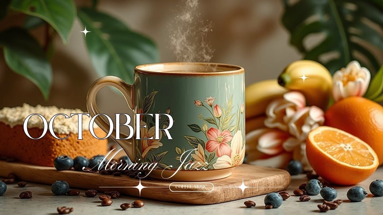 Happy October Morning Jazz ~ Positive Coffee Music & Delicate Bossa ...