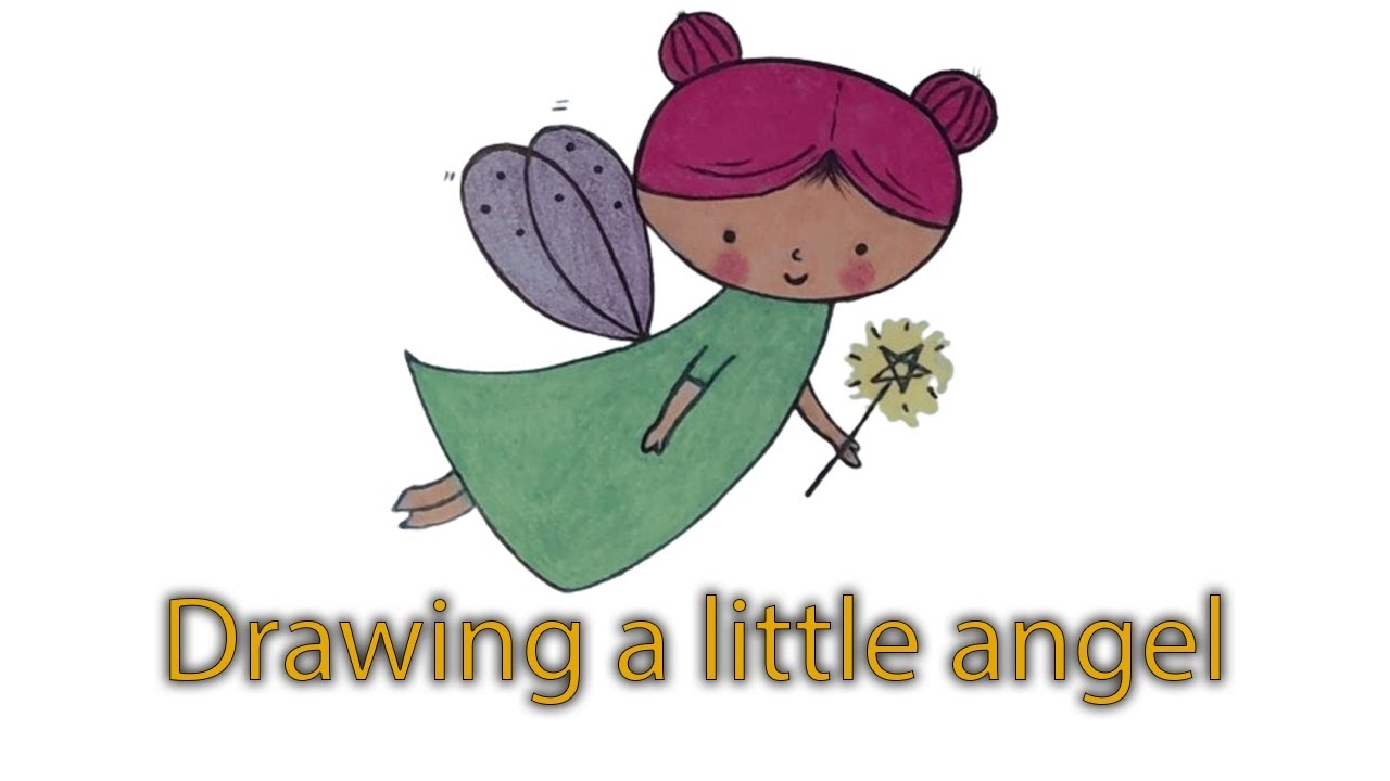 Drawing a Little Angel 🦋 #angel #pencildrawing #draw #drawing - YouTube