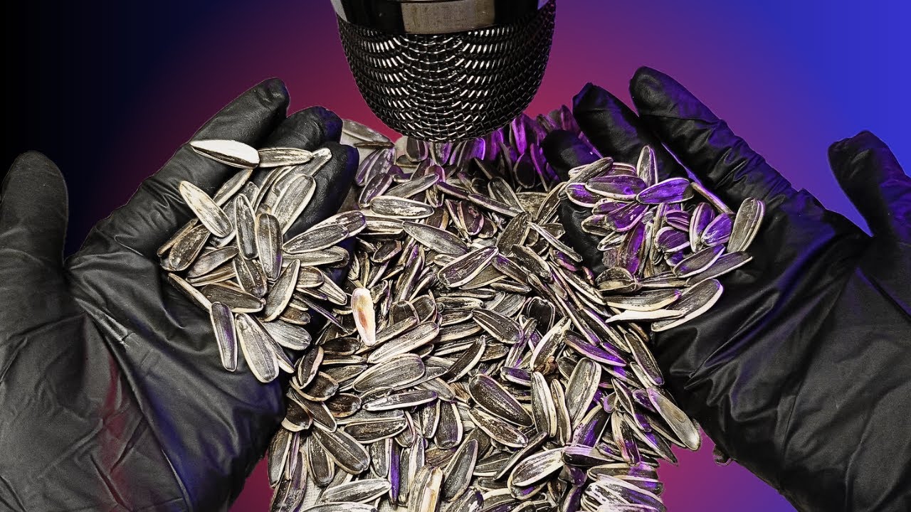 Sunflower Seeds ASMR🌻Crunch, tapping & relaxing sounds - YouTube