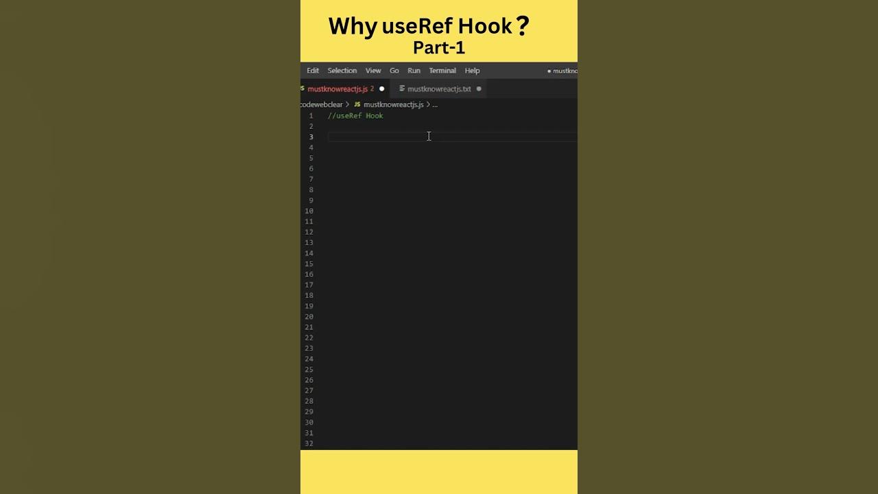 Must Know #react useRef Hook Part-1 #shorts #hindi - YouTube