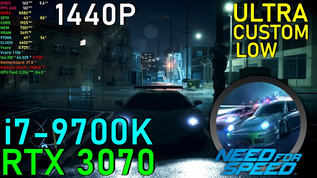 Need for Speed 2015 RTX 3070 & 9700K - Max Settings 1440P - YouTube