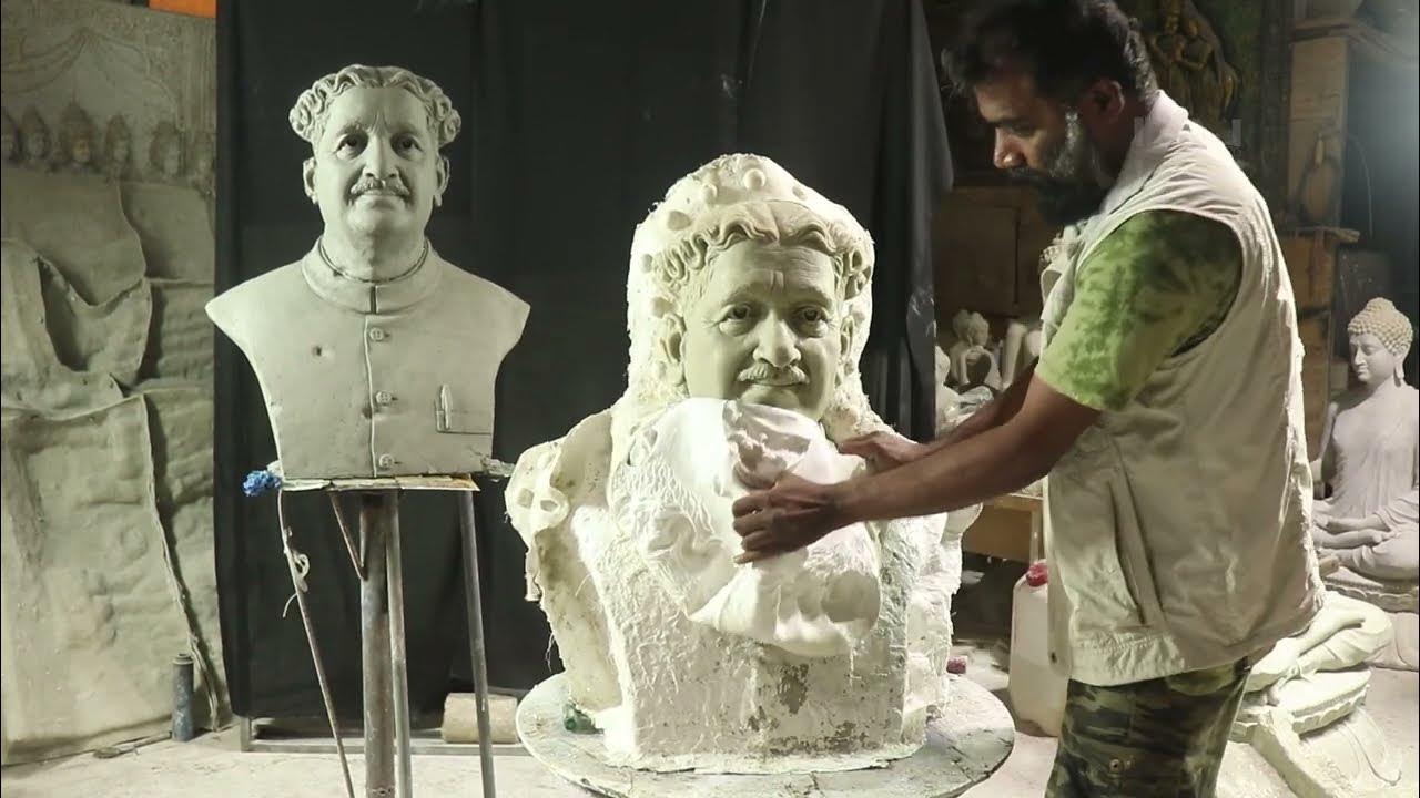 THE MAKING OF#CLAY#PORTRAIT#SCULPTURE AND #MOULDING FULL VIDEO STEP BY ...