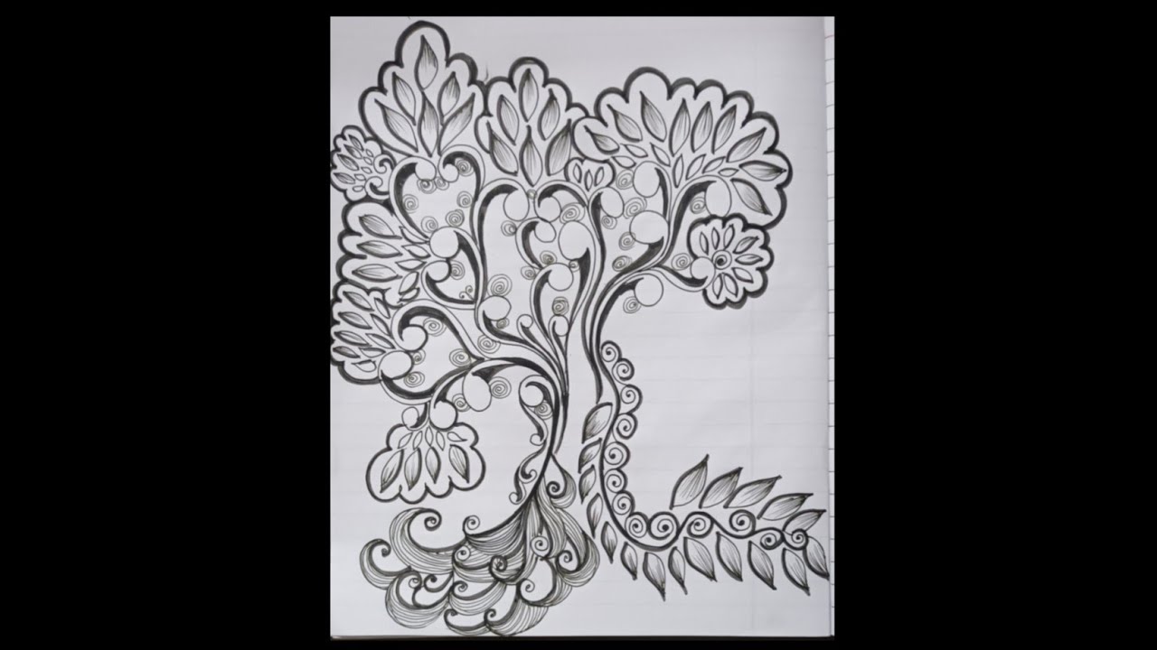 Easy zentangle step by step | zentangle tree easy | zentangle for ...