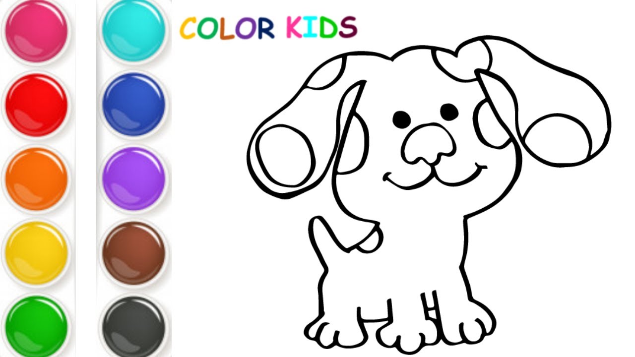 Como Dibujar y Pintar una Linda PERRITA - LAS PISTAS DE BLUE Y TU ...