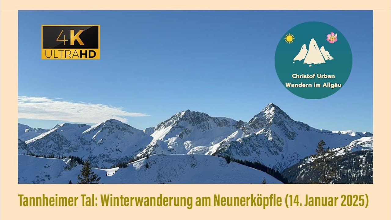 Tannheimer Tal: Winterwanderung am Neunerköpfle (14. Januar 2025) - YouTube