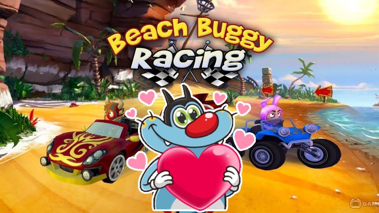 Noob vs Pro beach Buggy racing with oggy and jack - YouTube