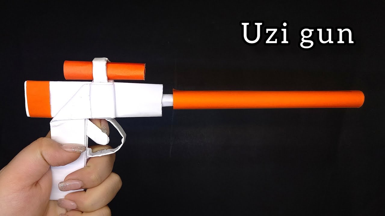 Orimgami UZI gun | How to make paper uzi gun without glue | paper ...