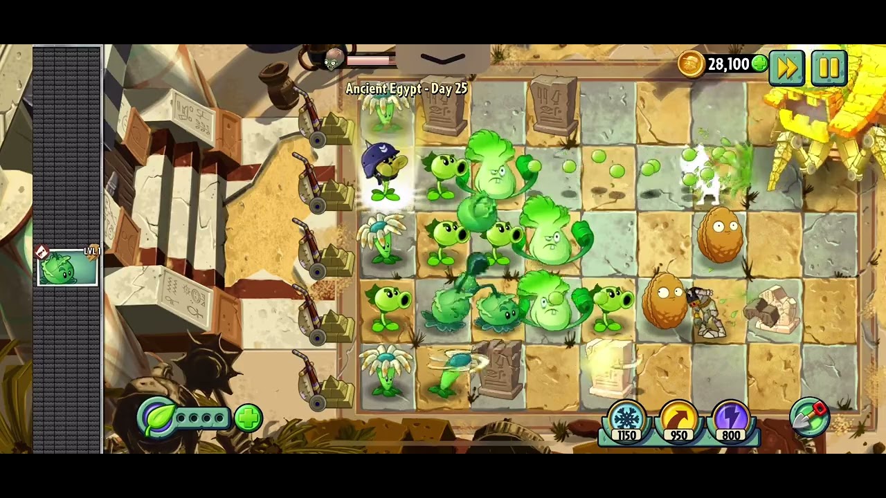 PVZ 2 Ancient Egypt Zomboss Battle - YouTube