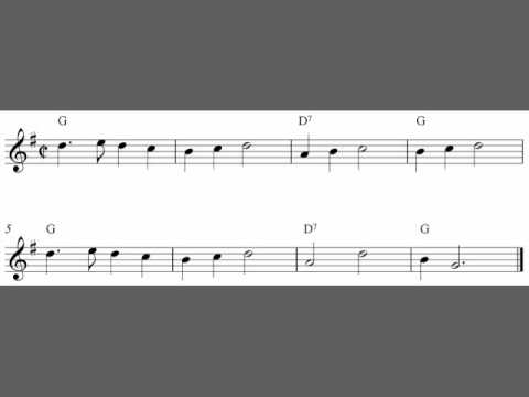 London Bridge Is Falling Down, free flute sheet music score - YouTube