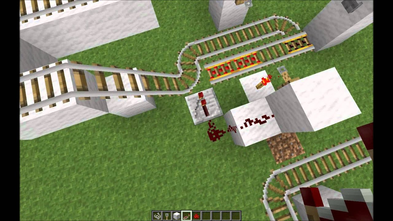 Minecraft Easy Redstone Tutorials: Minecart With Player Detector - YouTube