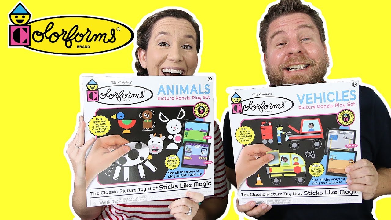 Colorforms Animals & Vehicles Play Sets - YouTube