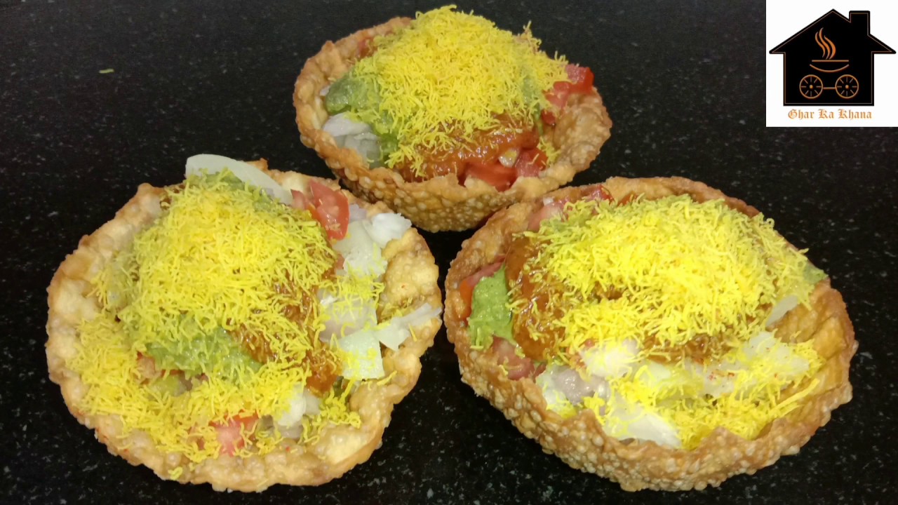 Katori Chat Recipe | How to make Tokri Chat | Easy Basket Chat Recipe ...