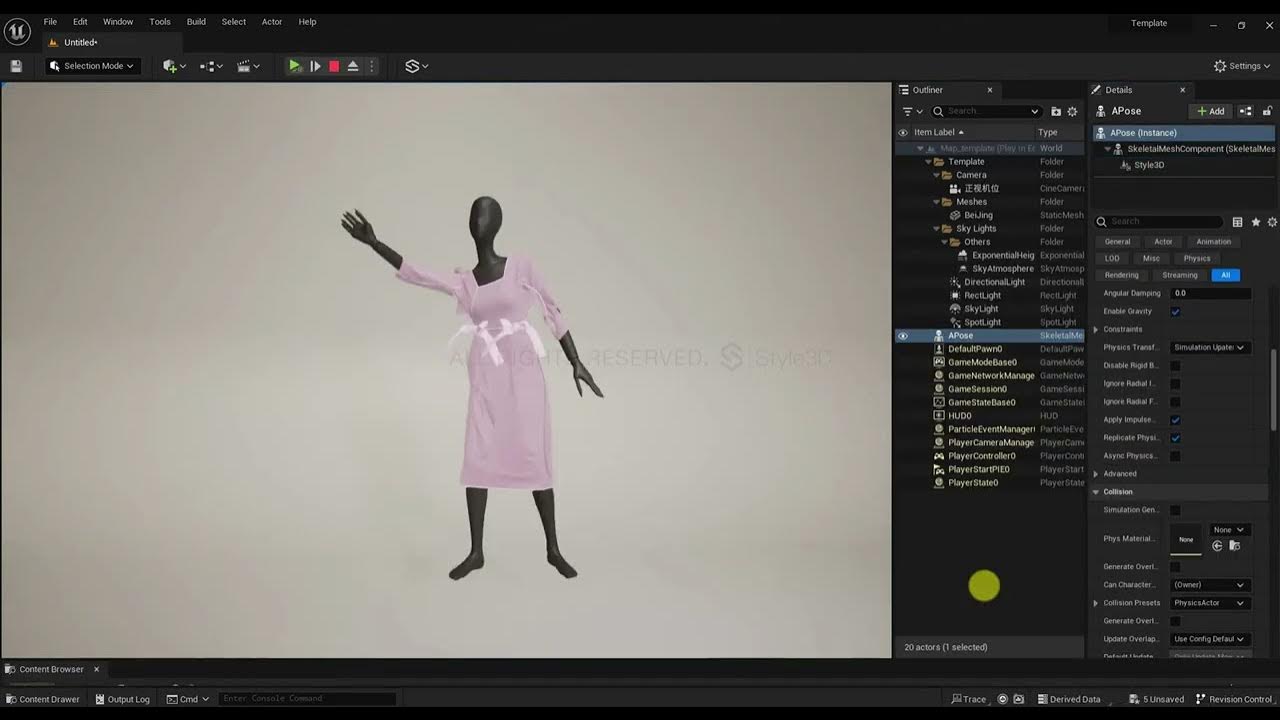 [Simulator Feature Tutorials]: Automatically Adapting Garments to Different Poses in UE - YouTube